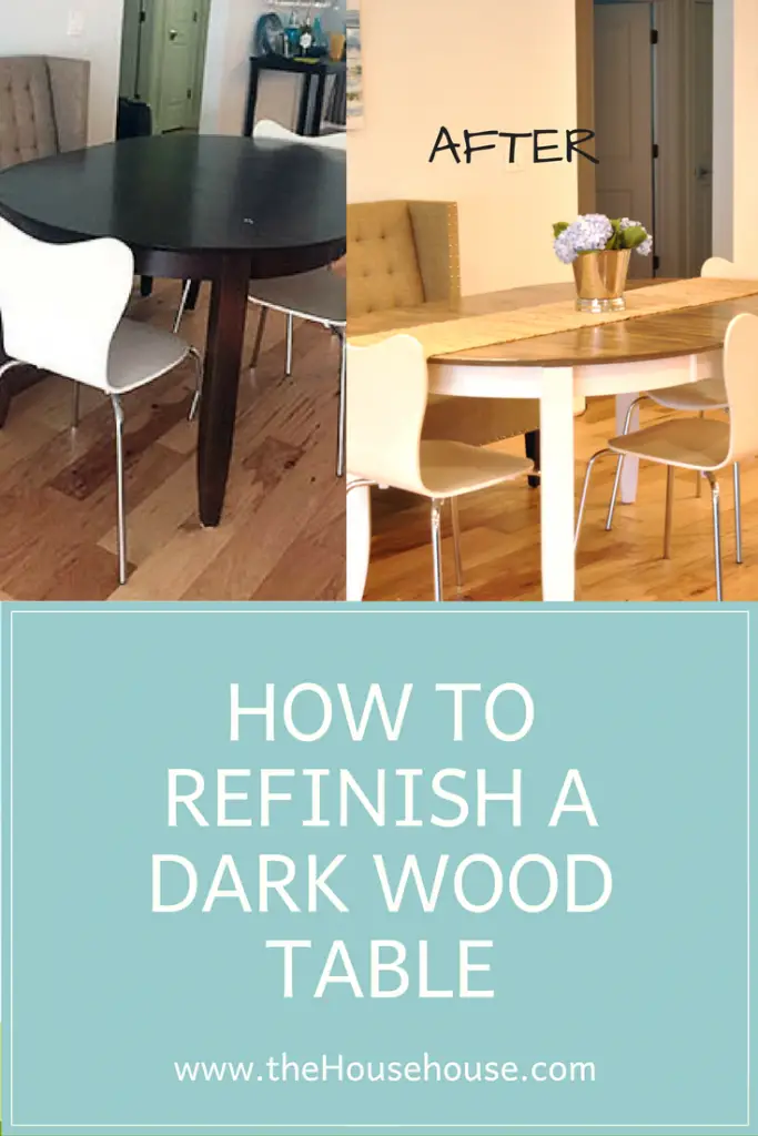 Refinishing our Dark Wood Table