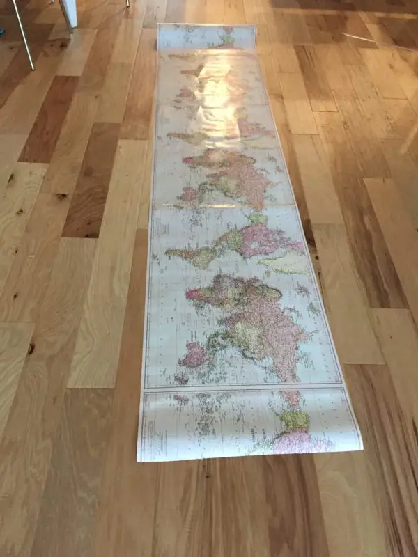 DIY How to Add a Map to an Old Table - the House house
