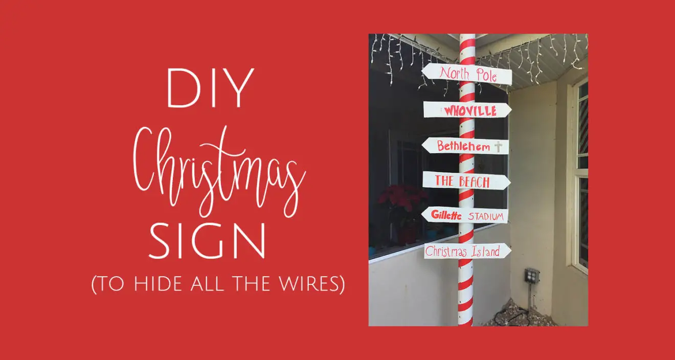 DIY Christmas Signpost - the House house