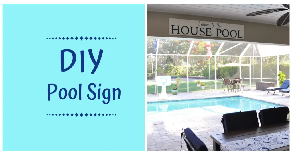 DIY Personalized Pool Sign - the House house