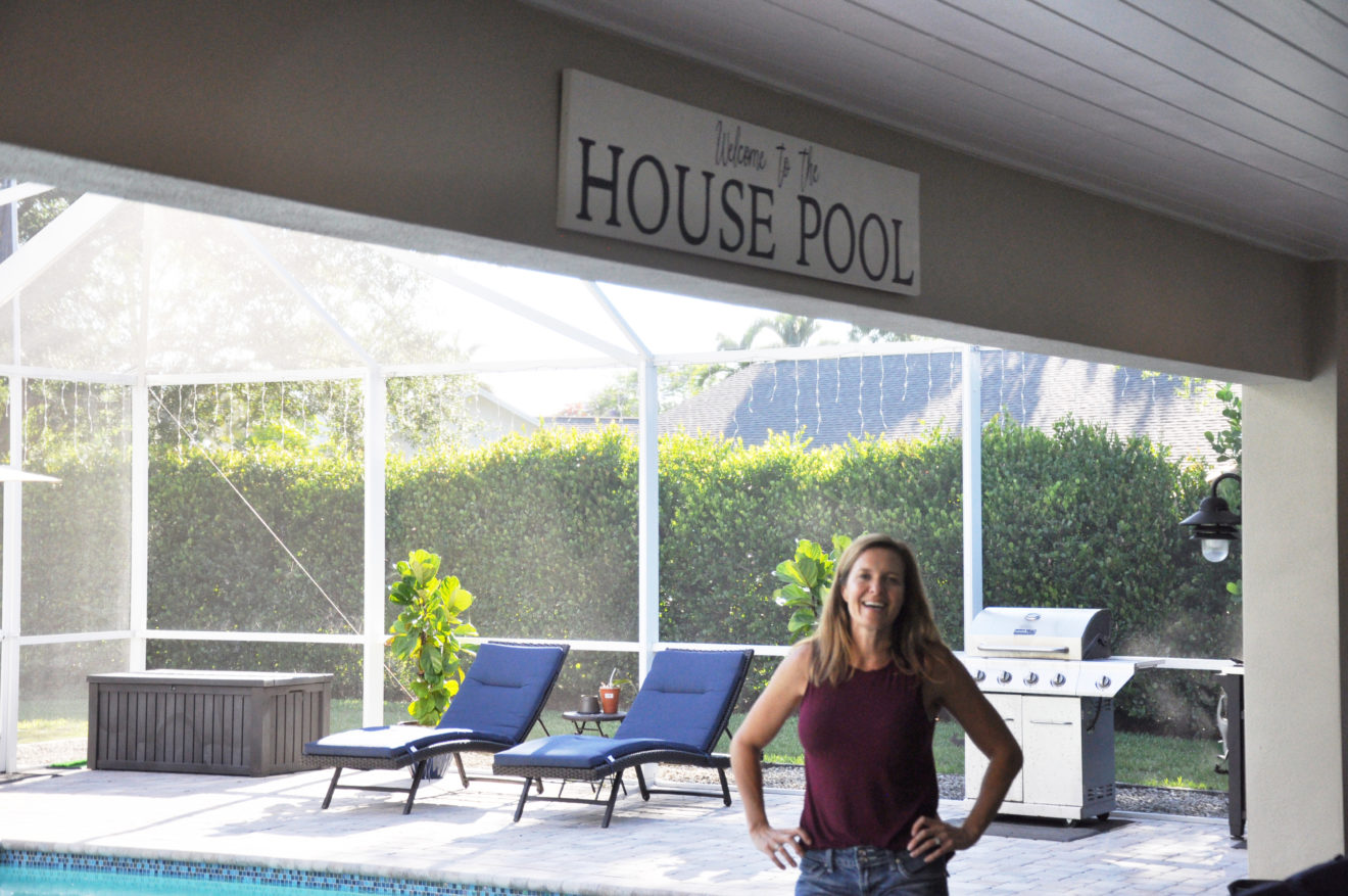 DIY Personalized Pool Sign - the House house
