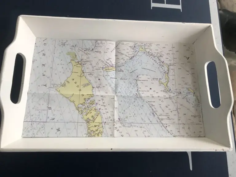 DIY Nautical Map Serving Tray - the House house