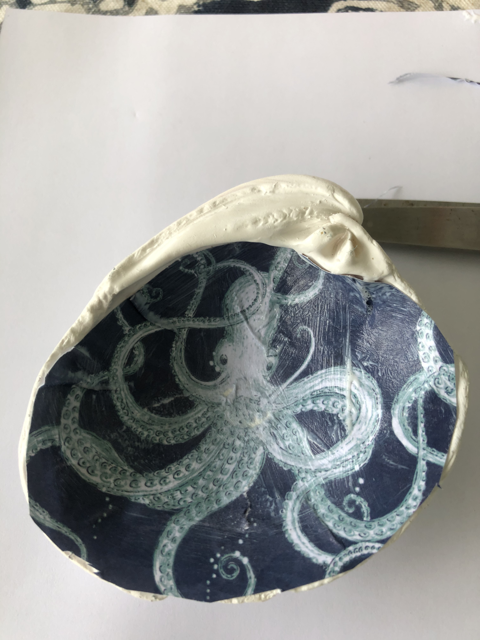 How to Decoupage Shells - the House house