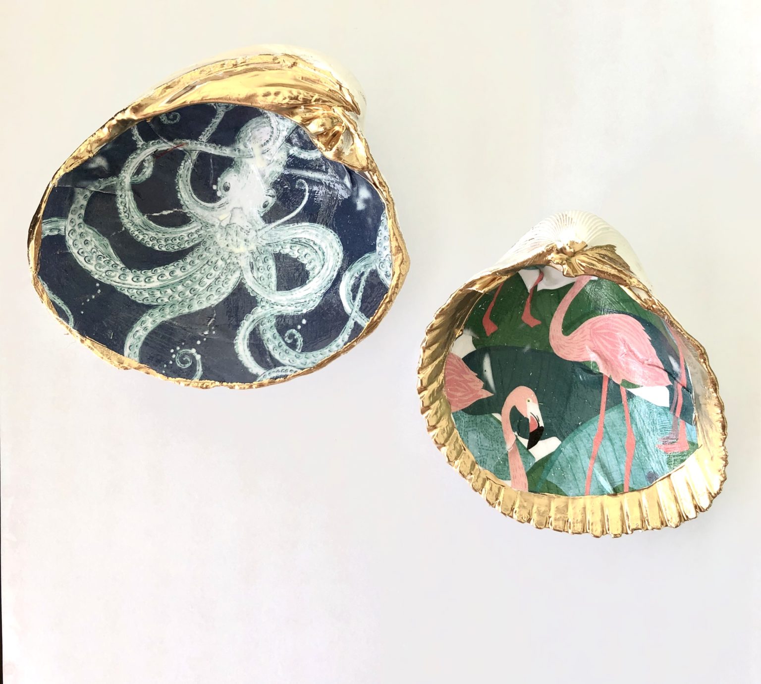 How to Decoupage Shells - the House house