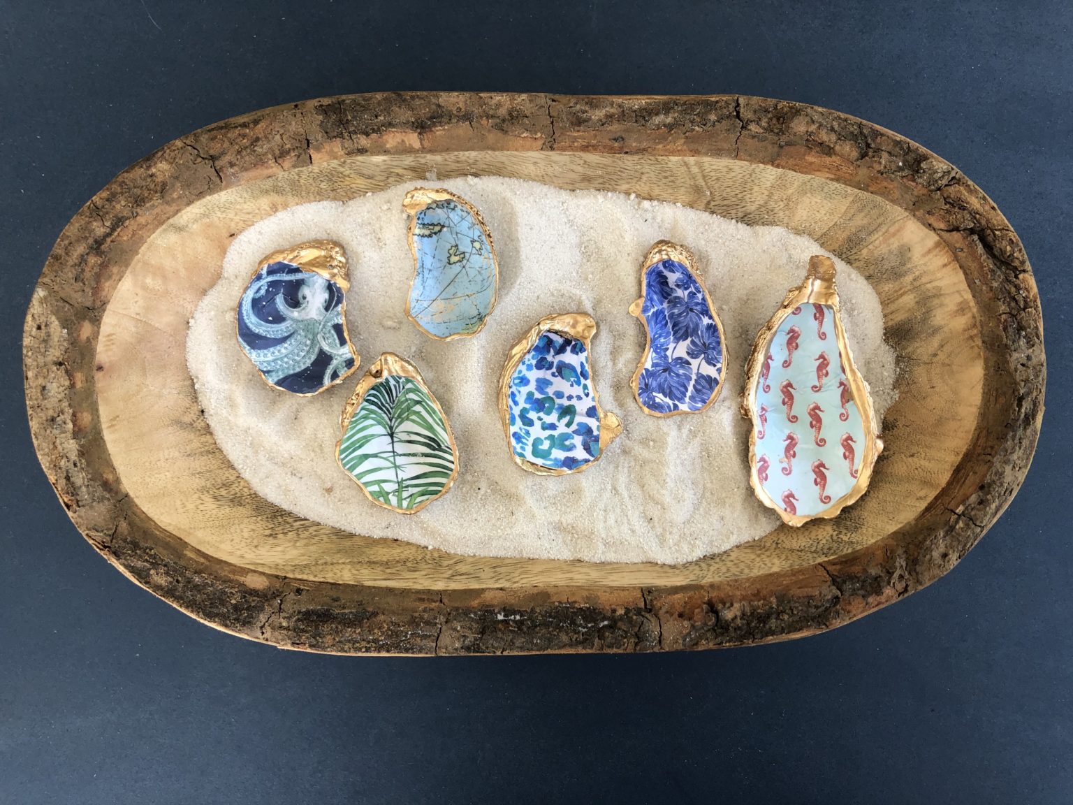 How to Decoupage Shells - the House house