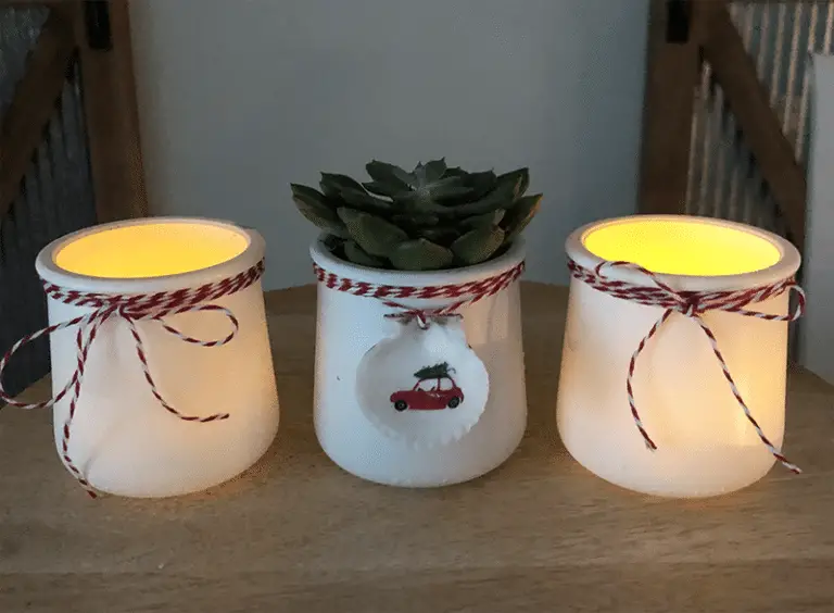 Oui Yogurt Jar Simple Christmas Craft - the House house