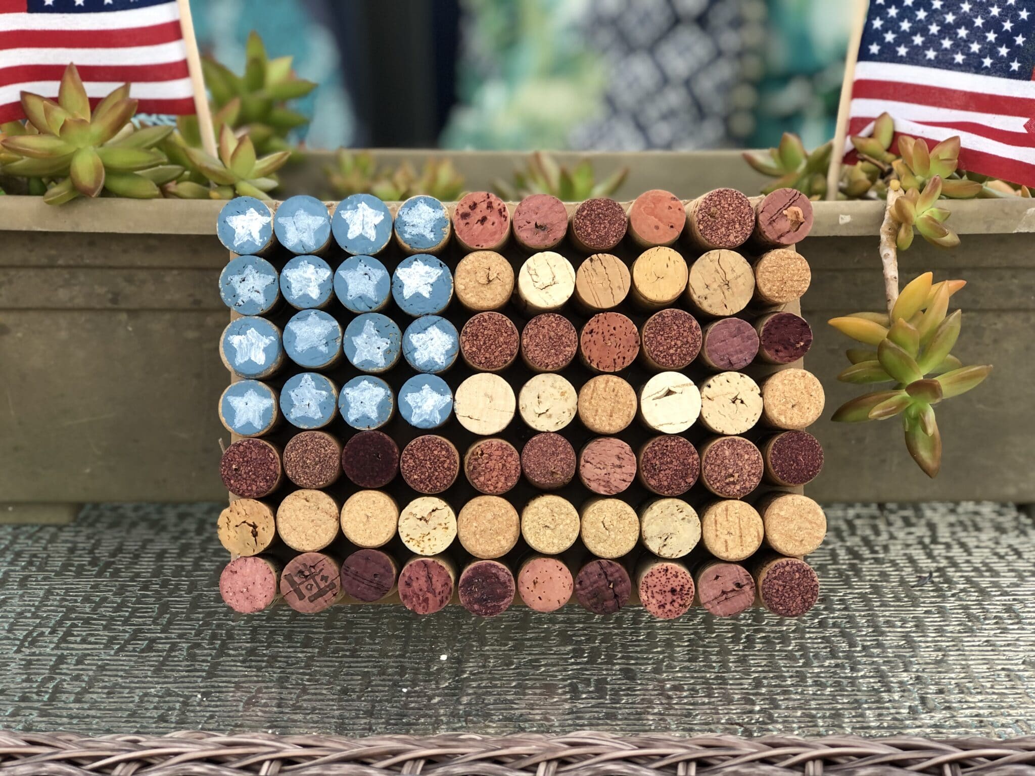 DIY Wine Cork Flag - the House house